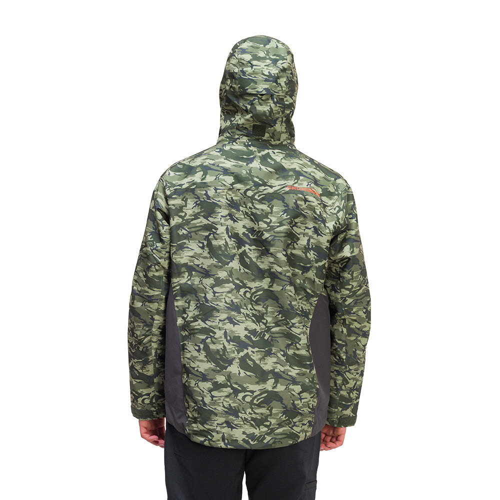 Grundéns Downrigger Gore-Tex Jacket Refraction Camo Green/Anchor | Fishline.se